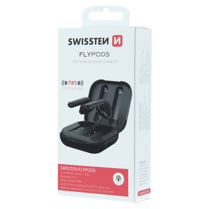 SWISSTEN HF BLUETOOTH TWS EARPHONES FLYPODS BLACK